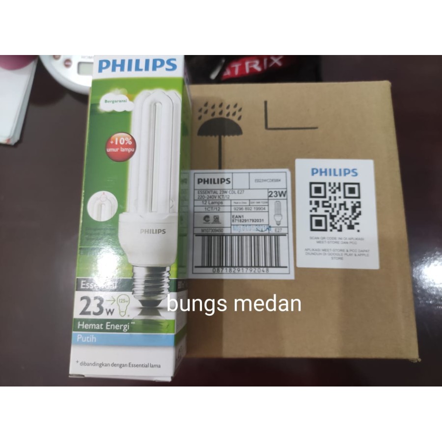 Jual LAMPU PHILIPS ESSENTIAL 23w 23 Watt 23watt PUTIH PLC BOHLAM 23 W ...