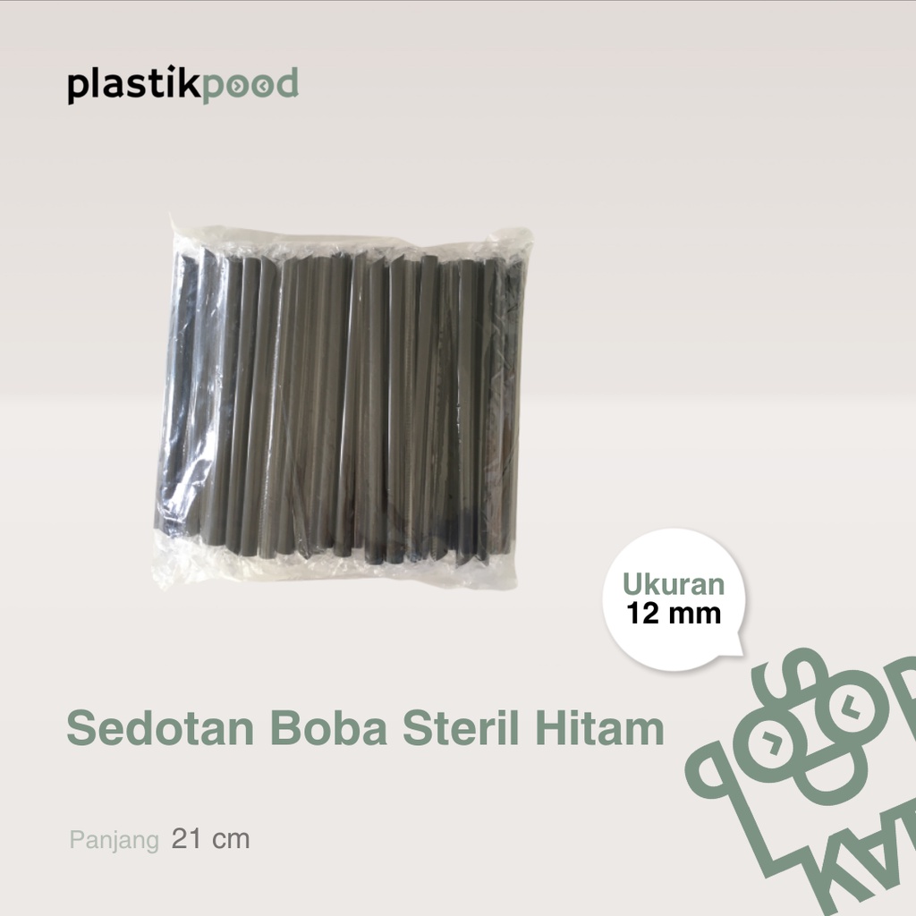 Jual Sedotan Boba Steril Sedotan Bubble Tea 12mm Ujung Runcing (ISI ...