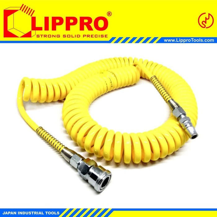 Jual Lippro Selang Angin Spiral Recoil 9 METER KUNING ORIGINAL | Shopee ...