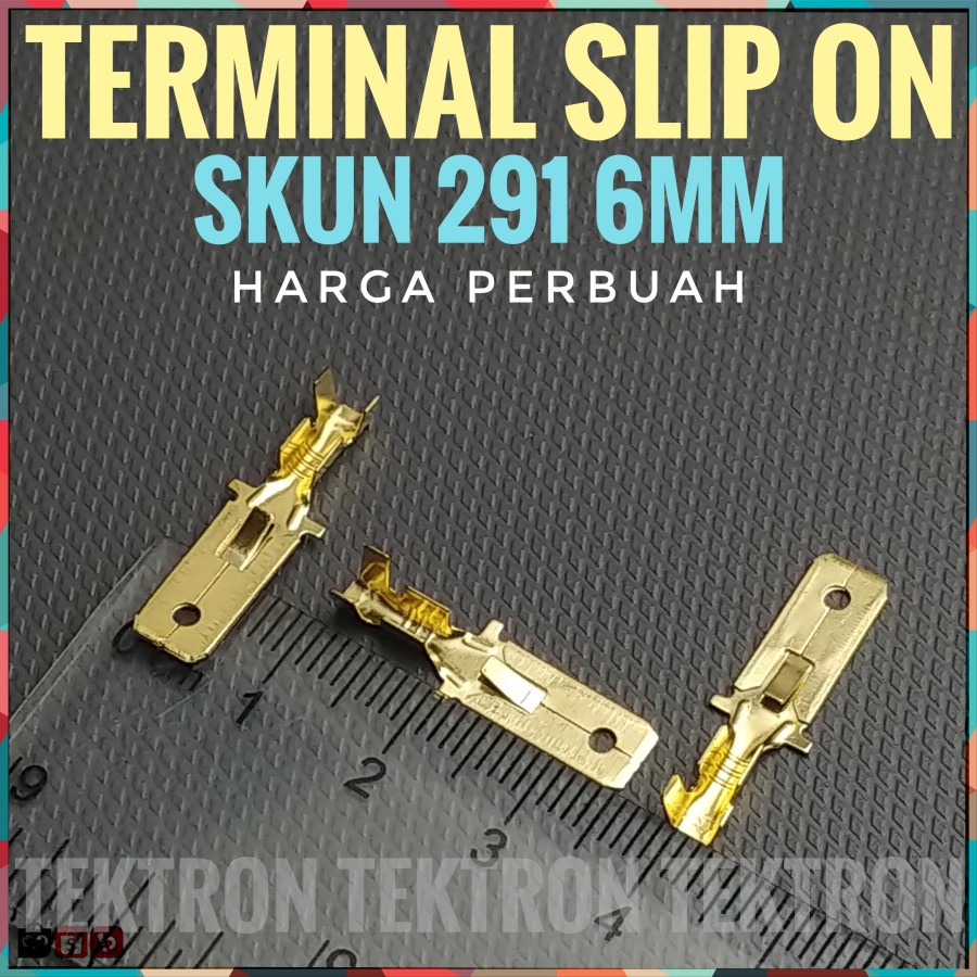 Jual Terminal Skun Kabel 6mm Male Konektor Motor Mobil 291 250 Slip On ...