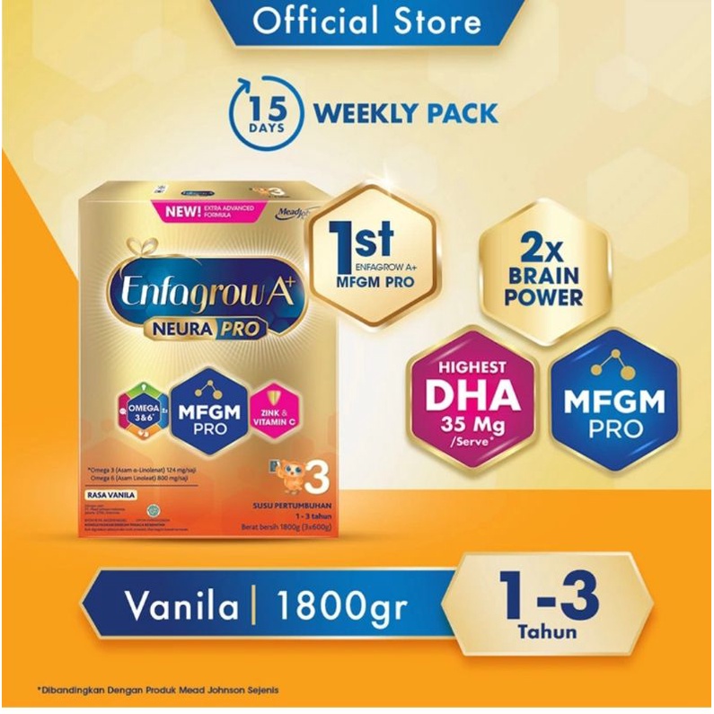 Jual Enfagrow A+ 3 Susu Vanila Box - 1800gr | Shopee Indonesia