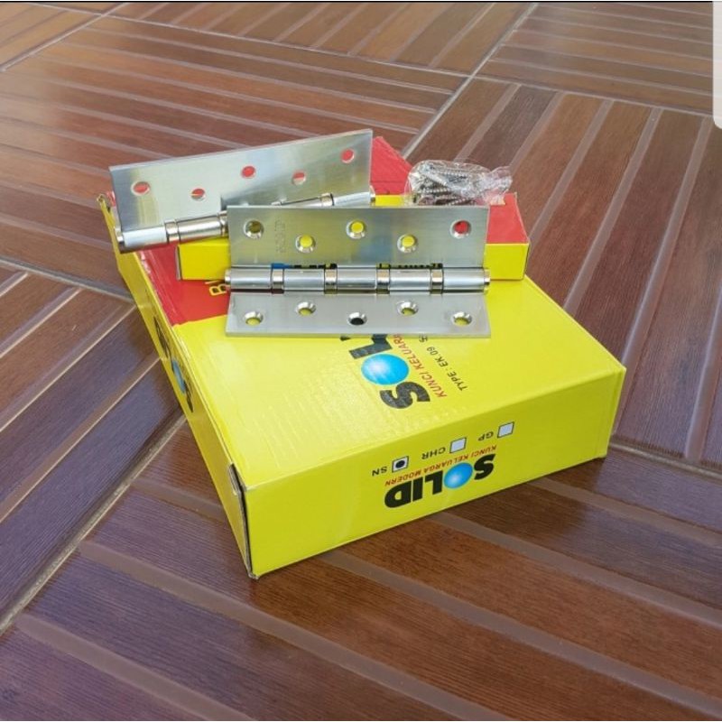Jual ENGSEL PINTU SOLID 5 INCH EK 09 5×3×3 4BB // BUTT HINGES | Shopee ...