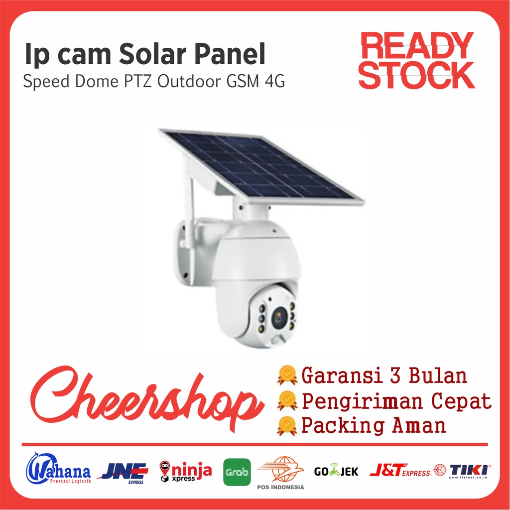 Jual Ip cam Solar Panel 4G GSM SIM card cctv 1080p speed dome PTZ ...