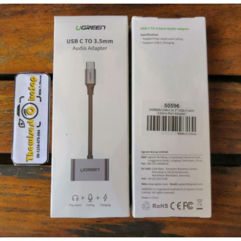 Jual Headset Adapter Jack Audio Ugreen Type-C 2in1 | Shopee Indonesia