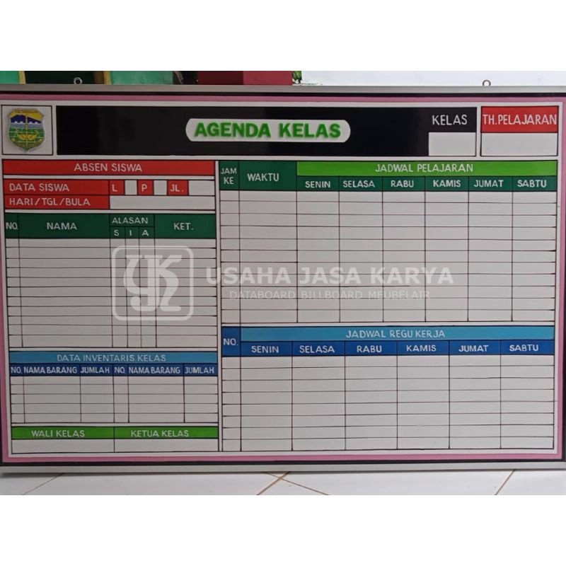 Jual Papan Data Sekolah Agenda Kelas | Shopee Indonesia
