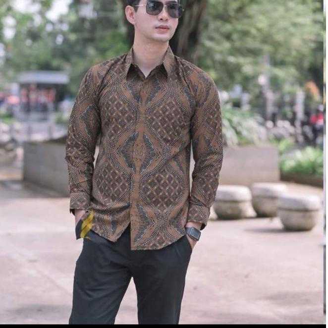 Jual SHOPEE 9.9 LESMONO KEMEJA BATIK PRIA LENGAN PANJANG SLIMFTI [KODE ...