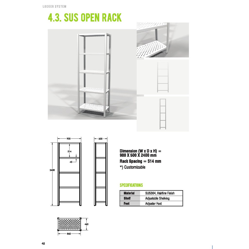 Jual DURALINE LABORATORY SUS OPEN RACK | Shopee Indonesia