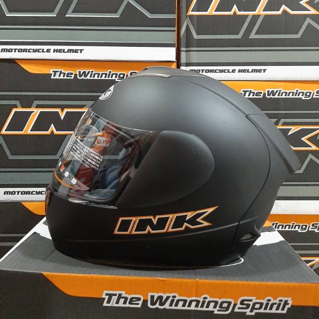 Jual HELM INK CL MAX SOLID HITAM DOFF / HELM FULL FACE INK CLMAX POLOS ...