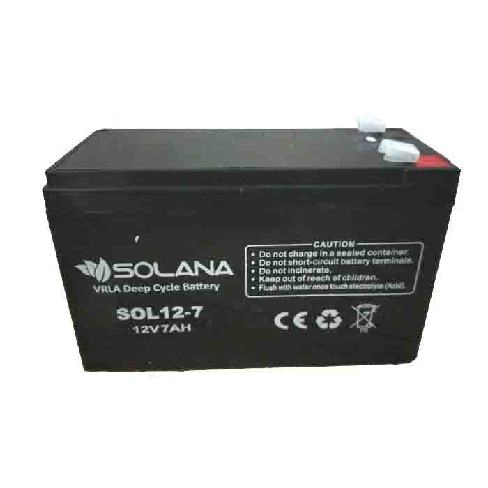 Jual Aki UPS SOLANA 12V 7Ah - 12Volt - Baterai UPS - Batere UPS - Accu ...