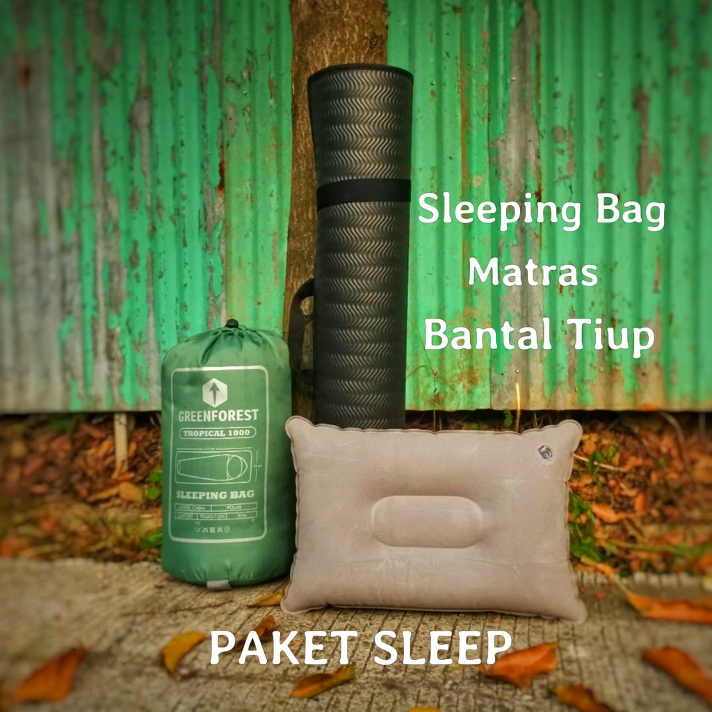 Jual PAKET SLEEP / PAKET SLEEPING BAG MATRAS BANTAL TIUP / SLEEPING BAG ...