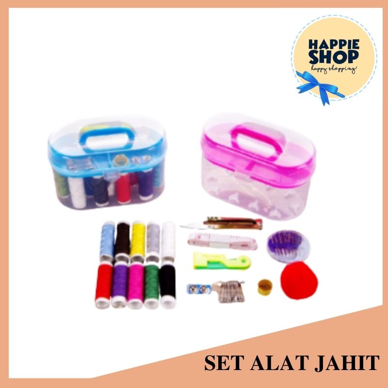 Jual Sewing Box Kit Set Alat Jahit BESAR 10 BENANG Jarum Lengkap ...