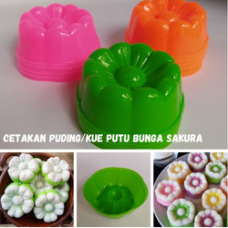 Jual (12pcs) cetakan kue bunga sakura / cetakan ager / jelly / puding ...