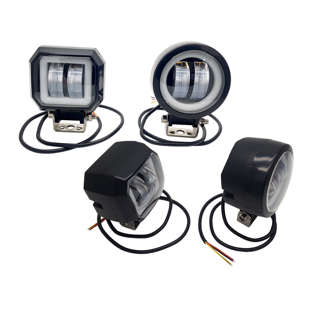 Jual Lampu Sorot Bulat / Persegi 2 Mata Daymaker 20 Watt + Angel Eye ...