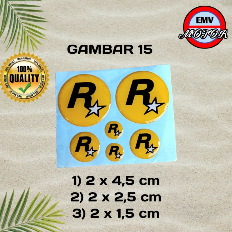Jual sticker timbul logo rockstar satu set | Shopee Indonesia
