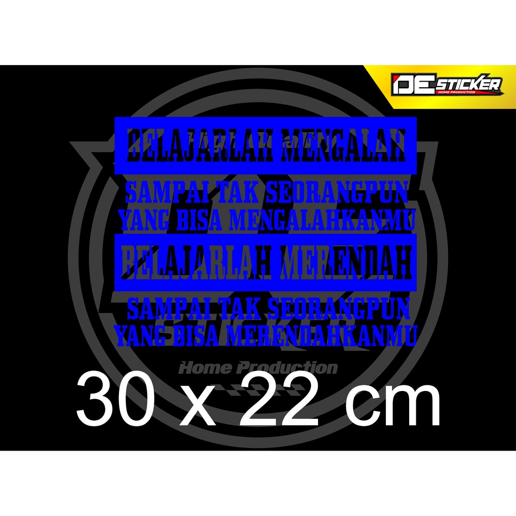 Jual Cutting Sticker Mobil sticker tulisan kata kata indah bermakna ...