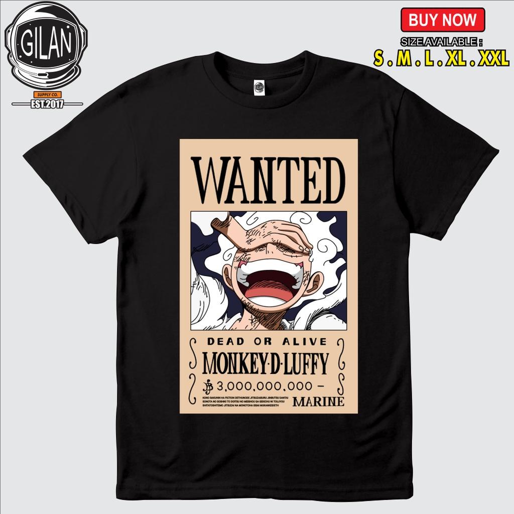 Jual Kaos Baju Poster WANTED MONKEY D LUFFY RORONOA ZORO SANJI MUGIWARA ...