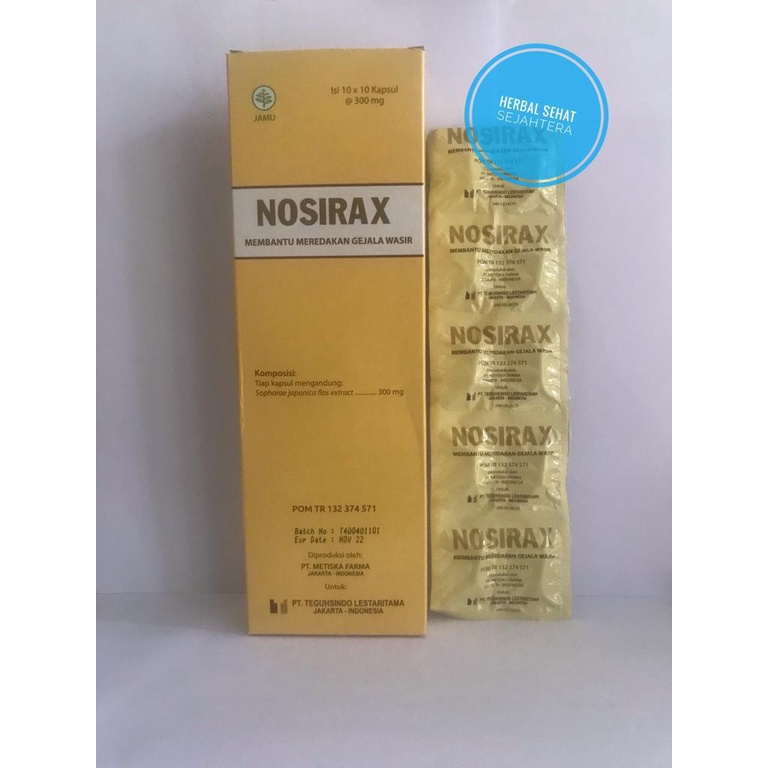 Jual NOSIRAX Nosirax isi 10 Kapsul - (Untuk Wasir, Varikokel, Varises ...