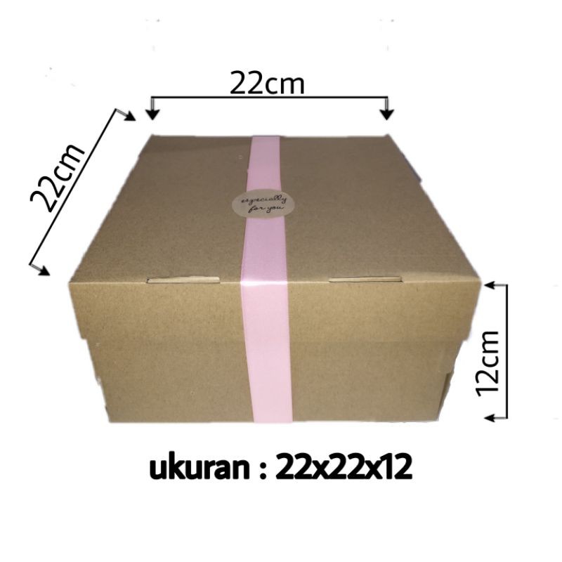 Jual Tambahan Kardus Besar (Model Cake Box 22x22x12cm) | Shopee Indonesia