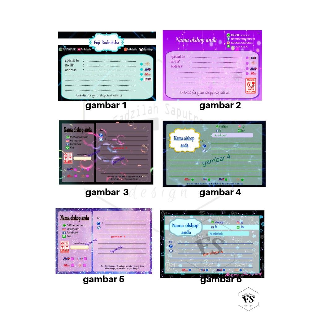 Jual stiker label alamat pengiriman | Shopee Indonesia