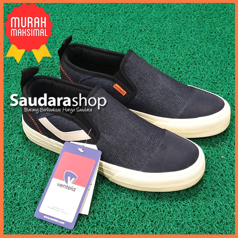 Jual Sepatu Ventela ARMOR Denim Blue SlipOn / Sepatu Ventela Armor Slip ...