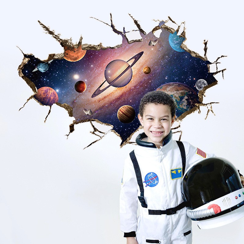 Jual RELIZA WALL STICKER / Stiker Dinding PLANET LUAR ANGKASA 3D ...