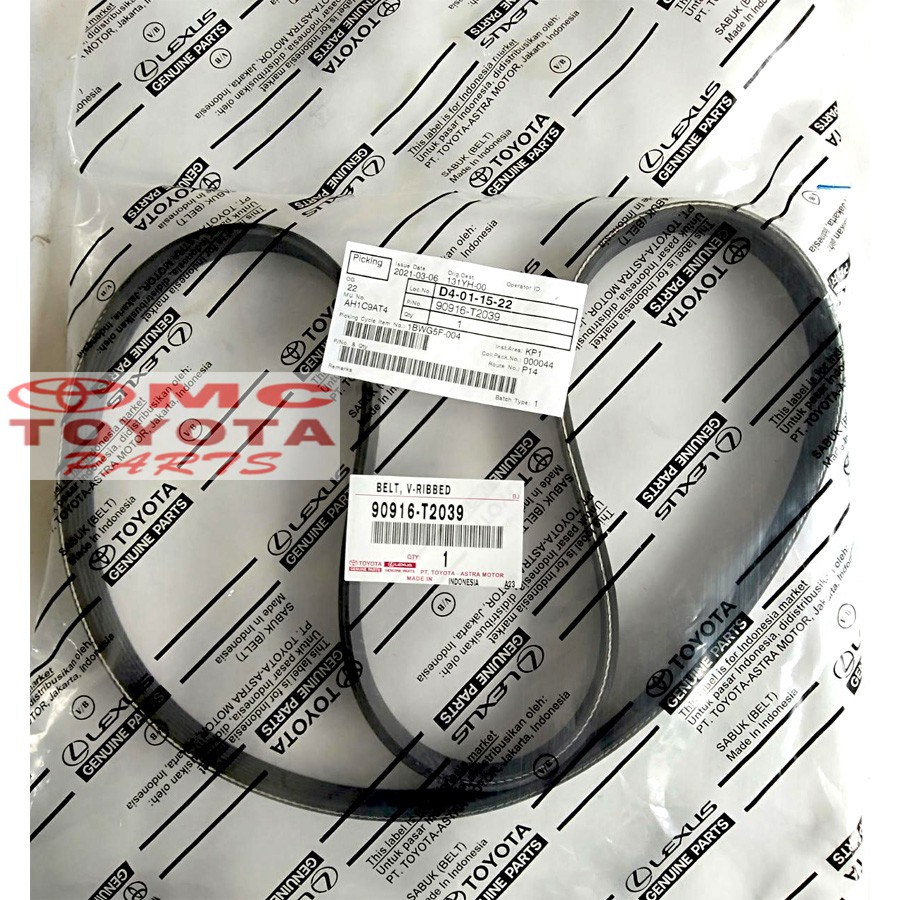 Jual Tali Kipas Fan Van V Belt Toyota New Yaris Etios Vios Limo 90916-T2039 | Shopee Indonesia