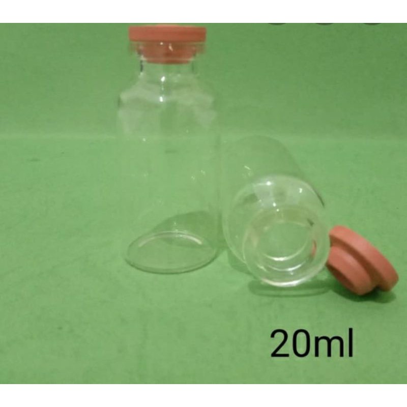 Jual Botol Vial kaca 20ml 20 ml Tutup Karet Botol Tester Bibit ...