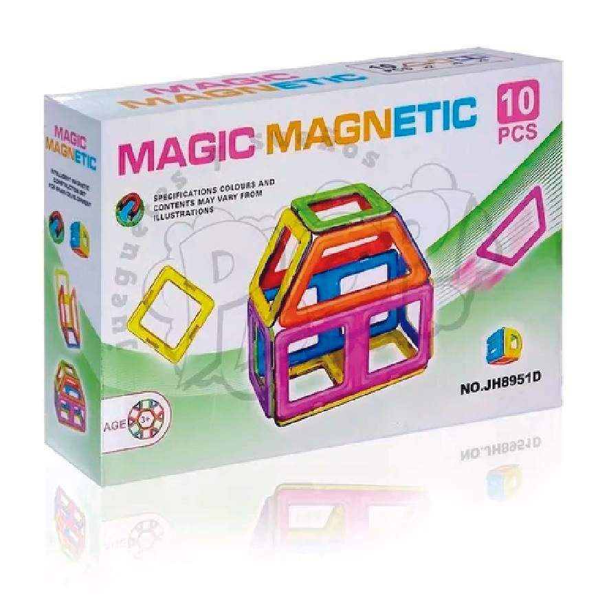 Jual Mainan Edukasi Bentuk dan Belajar Edukatif Magic Magnetic 10 pcs ...