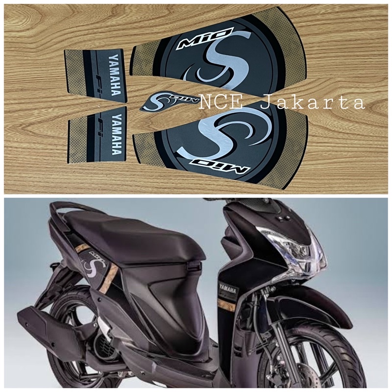 Jual STIKER STRIPING MOTOR MIO S 2019 HITAM LIS GOLD | Shopee Indonesia