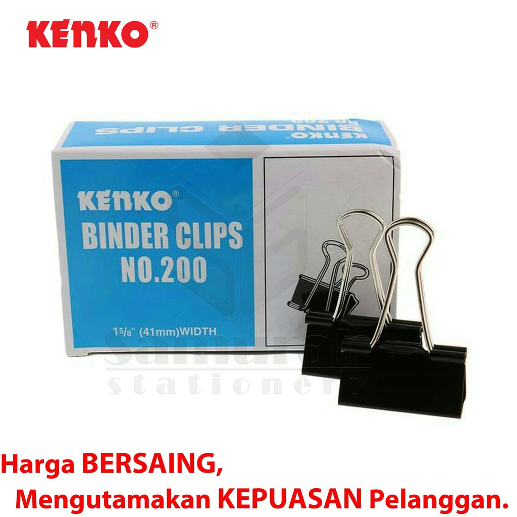 Jual Binder Clips No 200 Kenko / Clip Hitam Penjepit No.200 / Klip ...