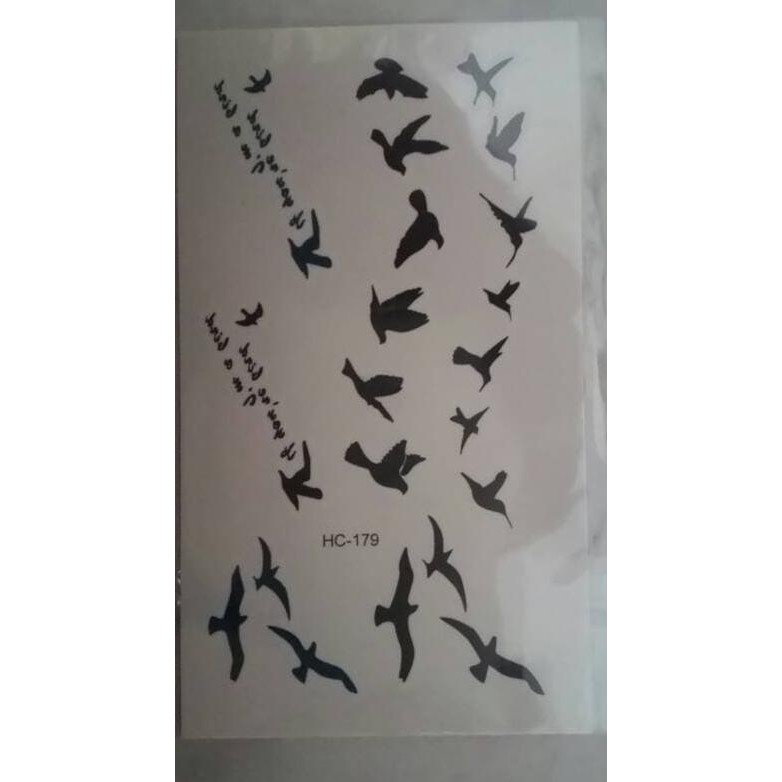 Jual Temporary Bird tattoo sticker / tato burung / tatoo import ...