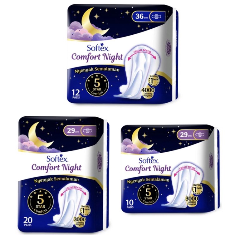 Jual softex comfort night pembalut malam | Shopee Indonesia