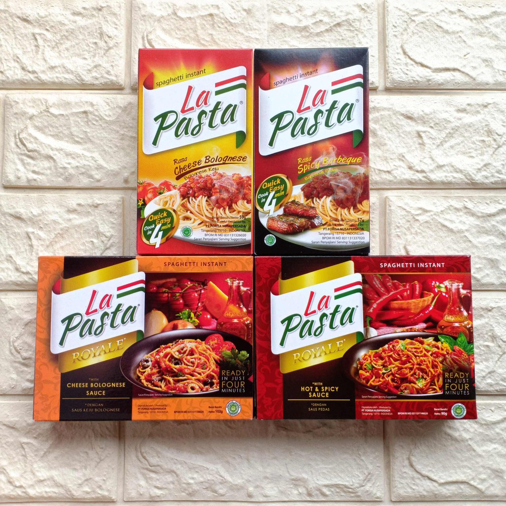 Jual La Pasta Spagheti Instant Reguler (Forisa) & La Fonte Mie instan ...