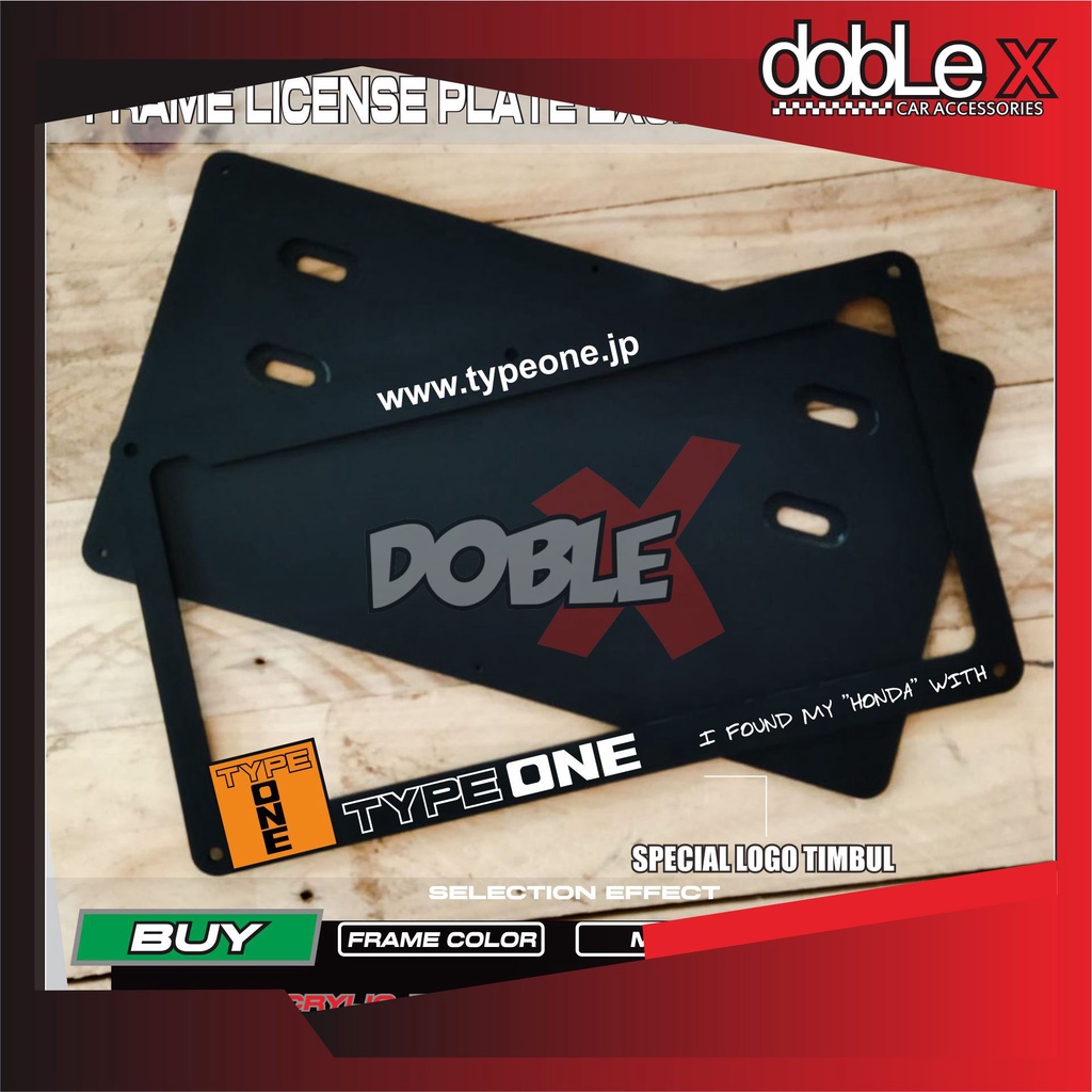 Jual FRAME LICENSE PLATE CUSTOME UNIVERSAL JDM 3D TYPE ONE | Shopee ...
