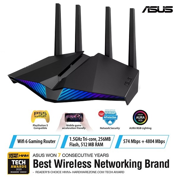 Jual ASUS Gaming Router RT-AX82U AX5400 Dual Band WiFi 6 with AiMesh ...