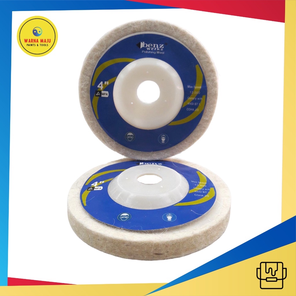 Jual Polishing Grinding Wool/Kain Wol Poles 4" Benz/Roha | Shopee Indonesia