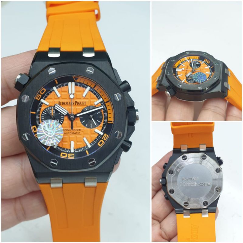 Jual Jam pria AP diver chrono batre tali rubber karet diameter 42mm ...