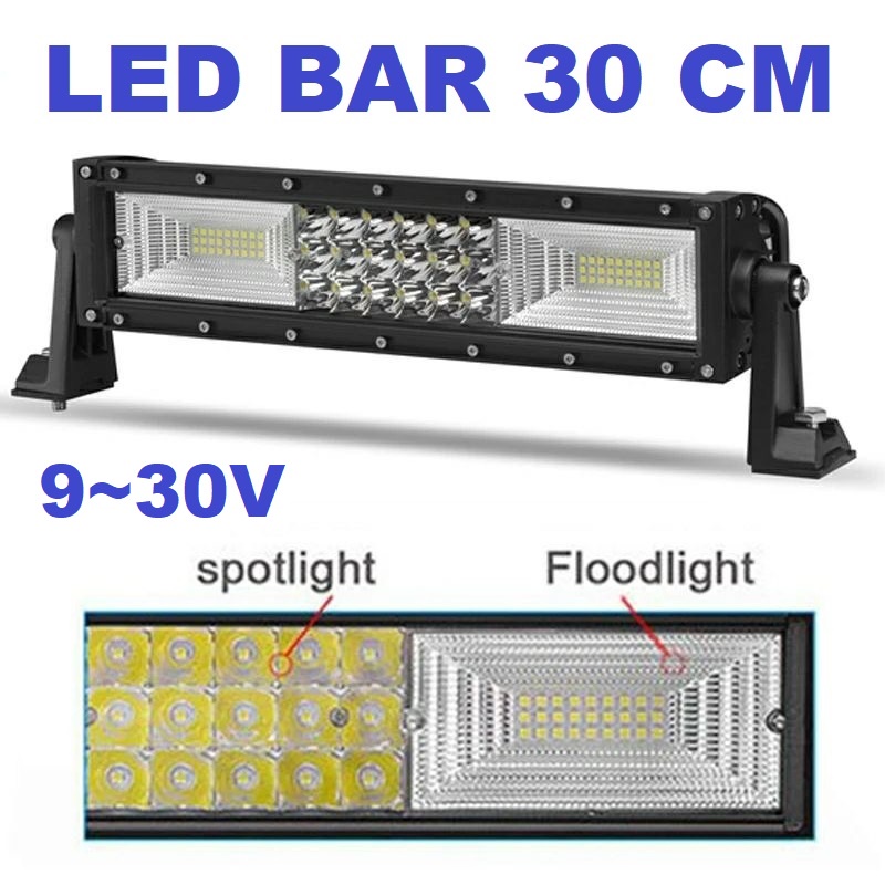 Jual Lampu Tembak Sorot LED Bar Mobil 30cm LedBar 30 cm Jeep Off Road ...