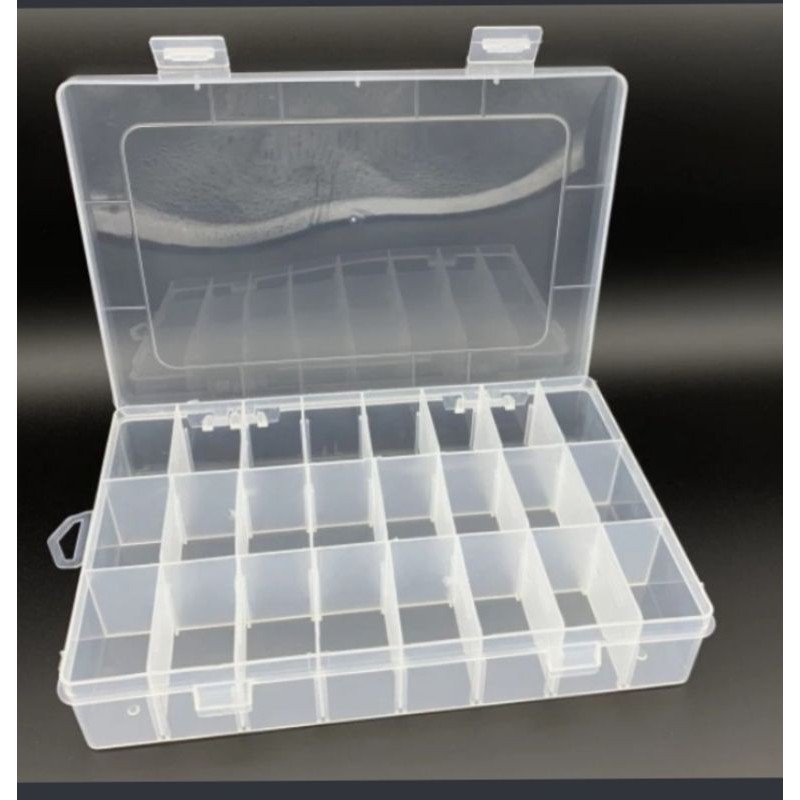 Jual KOTAK KOMPONEN 24 SLOT CLEAR BOX CONTAINER KOMPONEN | Shopee Indonesia