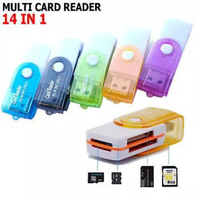 Jual Card Reader All in One - 4 Slot Free Packingan | Shopee Indonesia