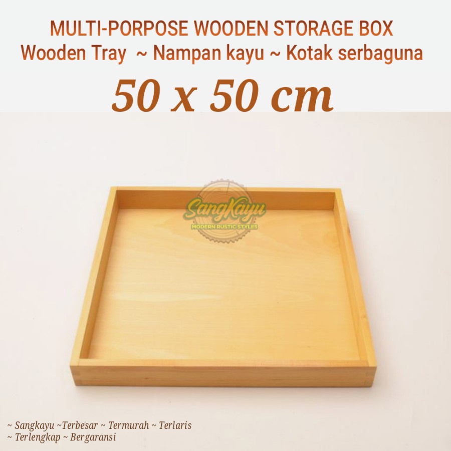 Jual Wooden Tray 50x50 cm Nampan kayu Nampan saji kotak seserahan kayu ...