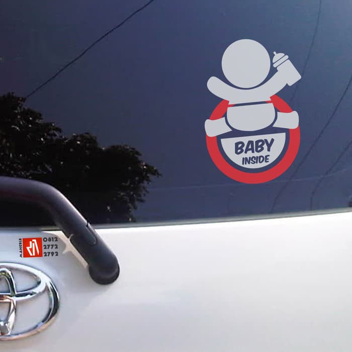 Jual stiker baby inside keren lucu imut cutting sticker mobil ...
