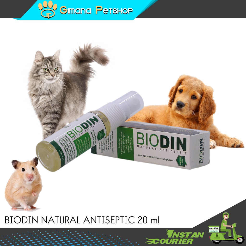 Jual Obat Scabies Demodex Luka Borok Jamur Kucing Anjing BIODIN 20ml ...