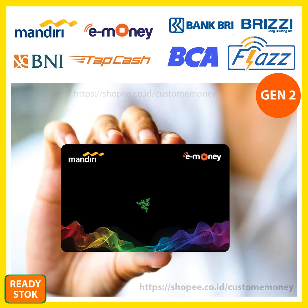 Jual KARTU EMONEY BACKGROUND HITAM KUMPULAN 23 ETOLL E-MONEY MANDIRI ...