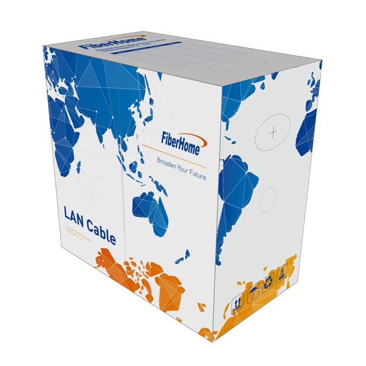Jual Kabel Jaringan LAN UTP FiberHome CAT 6 24AWG Blue PVC Indoor - 1 ...