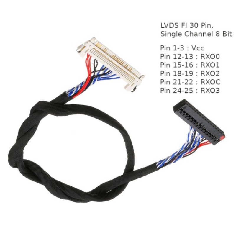 Jual bekas original Kabel HD LVDS FI FIX F-X 30Pin Single Channel 8Bit | Shopee Indonesia