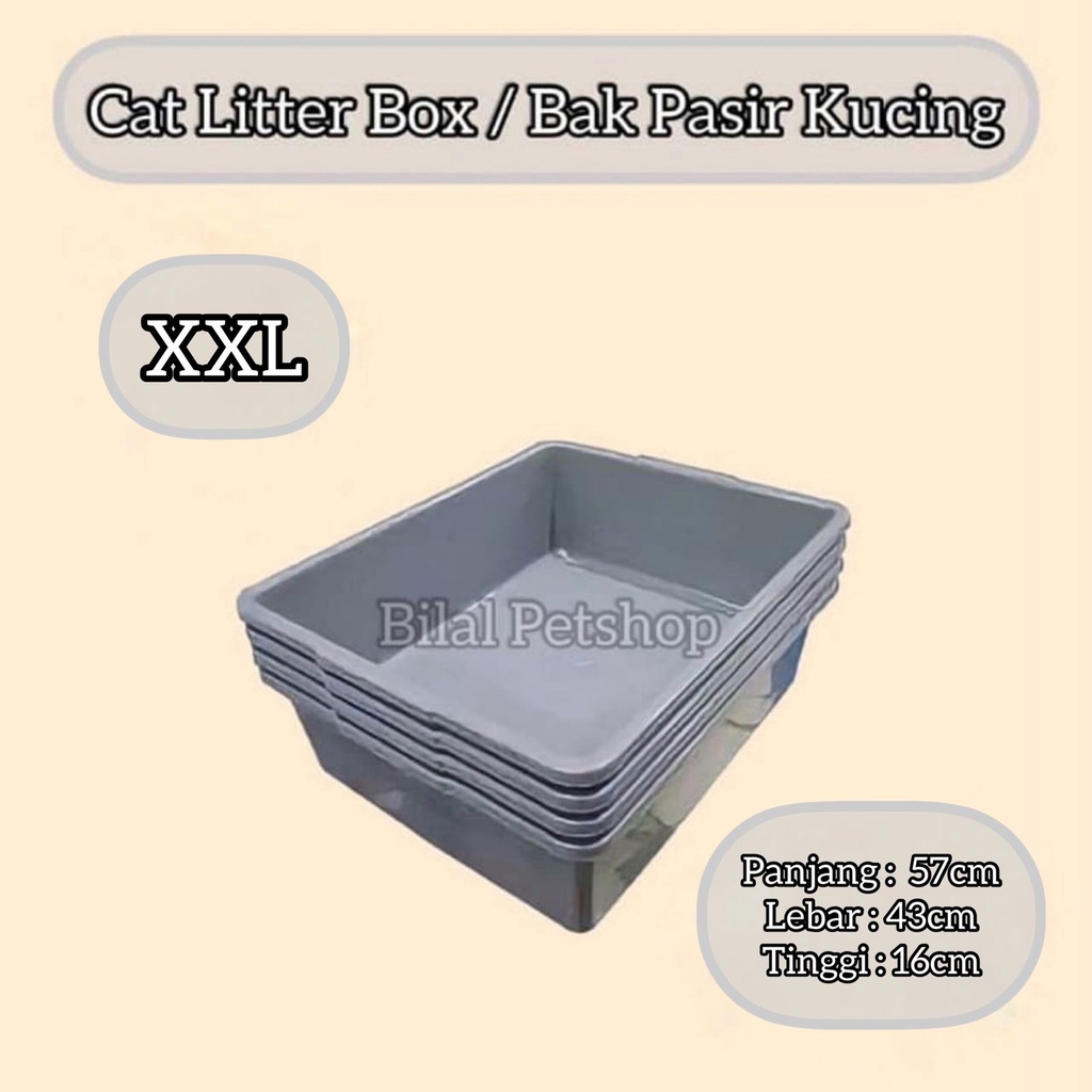 Jual Cat Litter Box / Bak Pasir Kucing XXL Jumbo Toilet Kotak Kucing ...