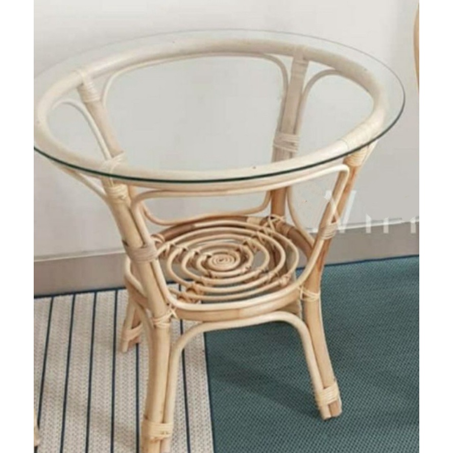 Jual MEJA ROTAN BAHAMA ASLI ROTAN/meja cafe/meja rotan | Shopee Indonesia
