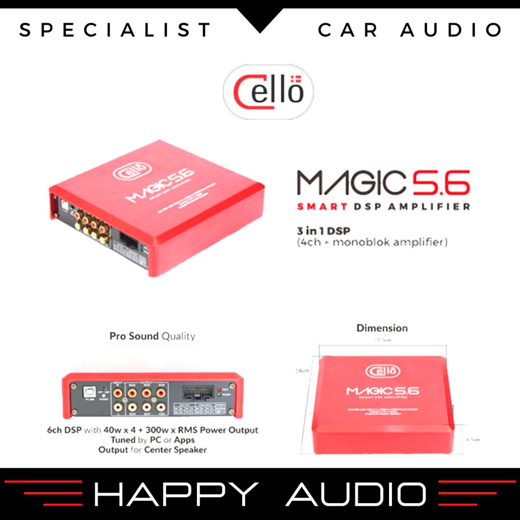 Jual Digital Signal Processor Cello Magic 5.6 6CH DSP Power 4CH ...