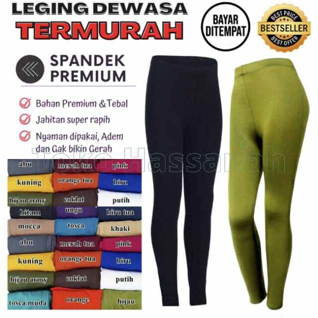 Jual Legging Wanita / Celana Leging Dewasa Polos Panjang/ Leging Wanita / Celana Lejing Polos ...